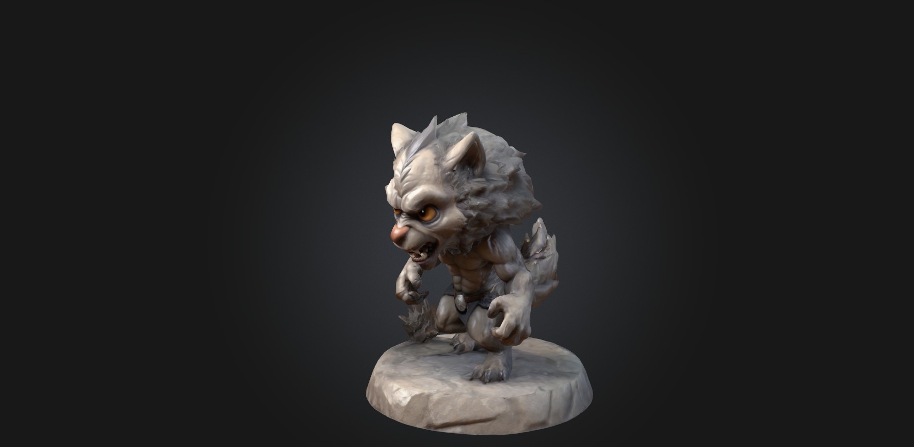 3D model A Chibi Style Werewolf 3D Model Features VR / AR / low-poly ...