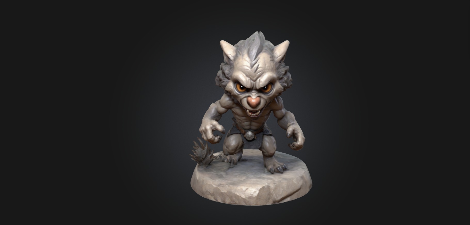 3D model A Chibi Style Werewolf 3D Model Features VR / AR / low-poly ...