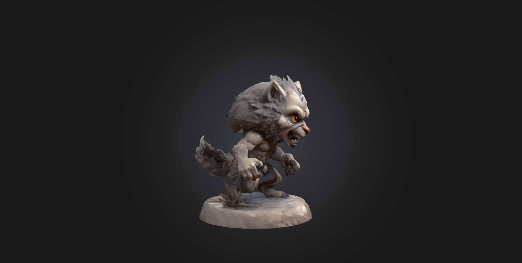 3D model A Chibi Style Werewolf 3D Model Features VR / AR / low-poly ...