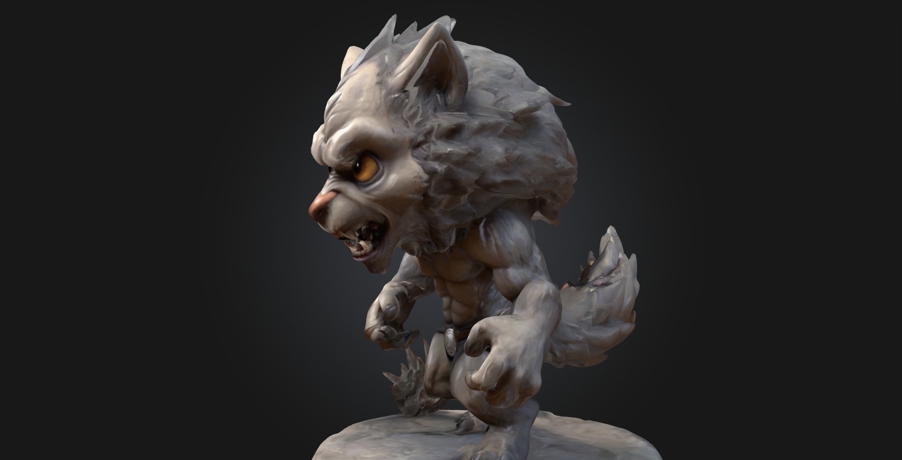 3D model A Chibi Style Werewolf 3D Model Features VR / AR / low-poly ...