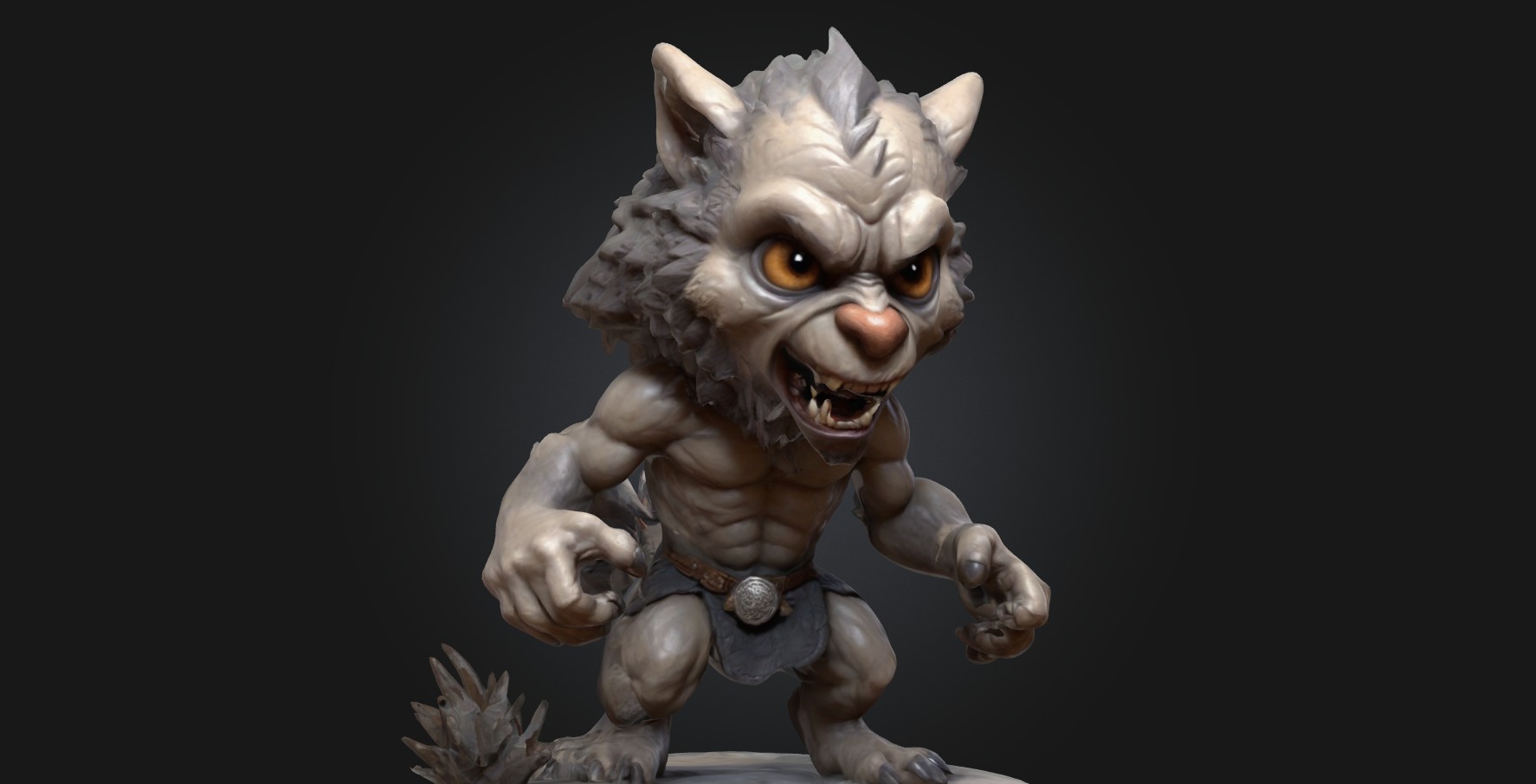 3D model A Chibi Style Werewolf 3D Model Features VR / AR / low-poly ...