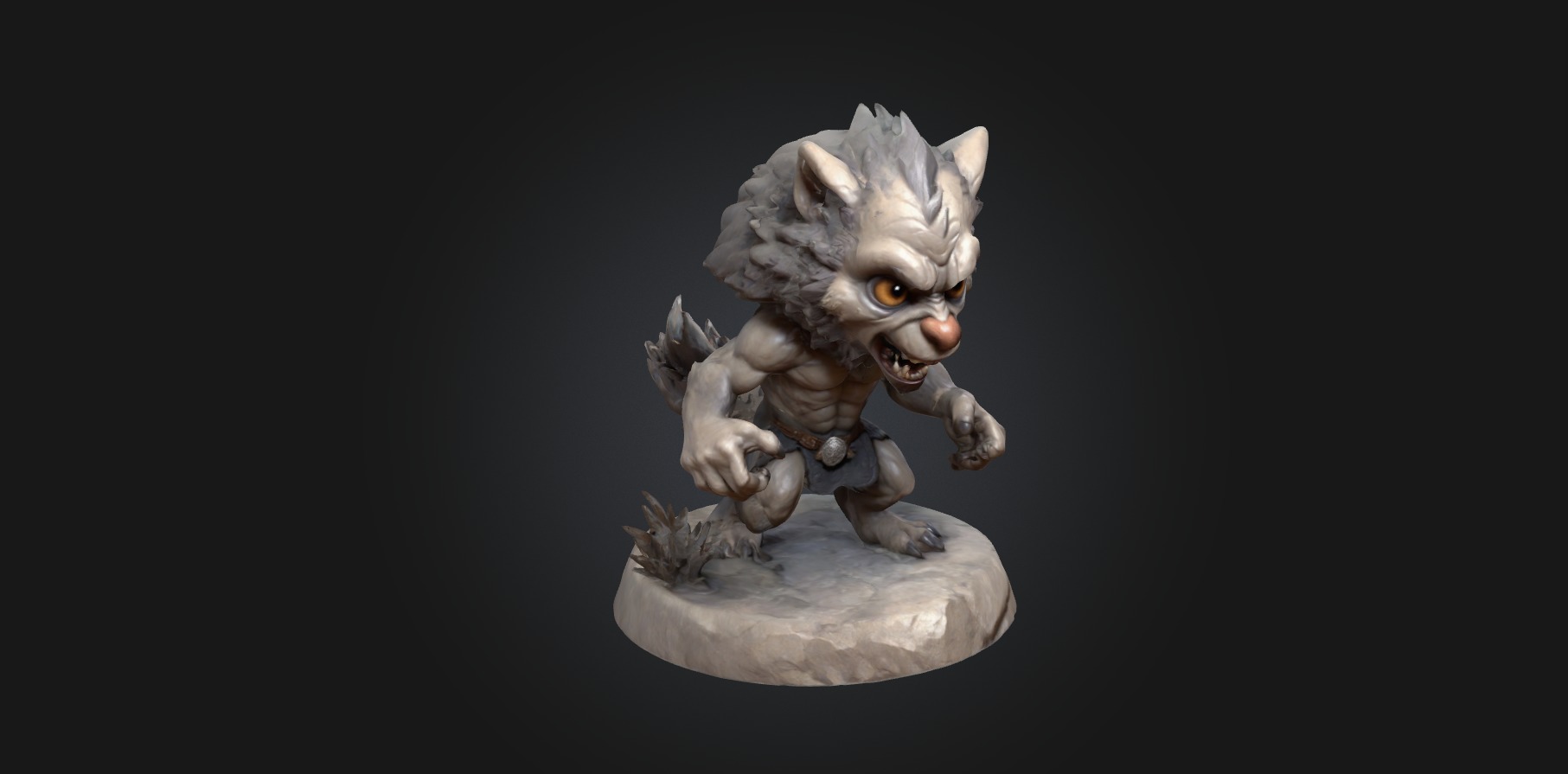 3D model A Chibi Style Werewolf 3D Model Features VR / AR / low-poly ...
