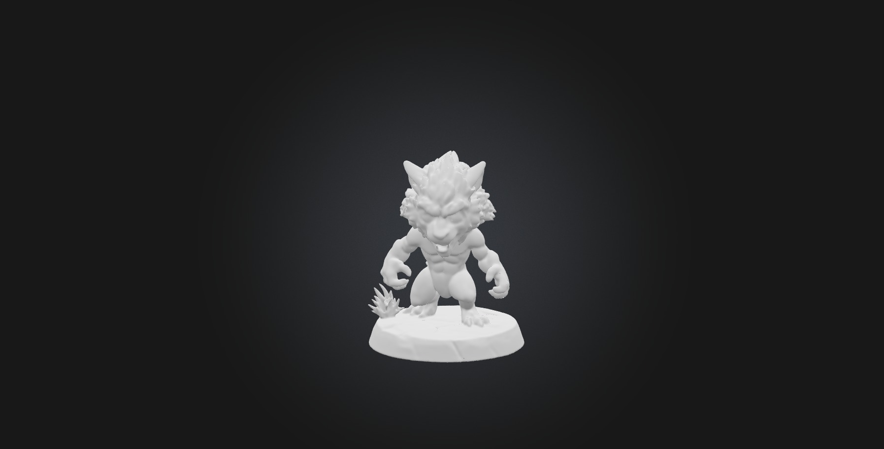 3D model A Chibi Style Werewolf 3D Model Features VR / AR / low-poly ...