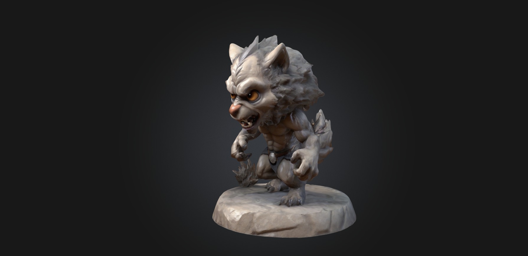 3D model A Chibi Style Werewolf 3D Model Features VR / AR / low-poly ...