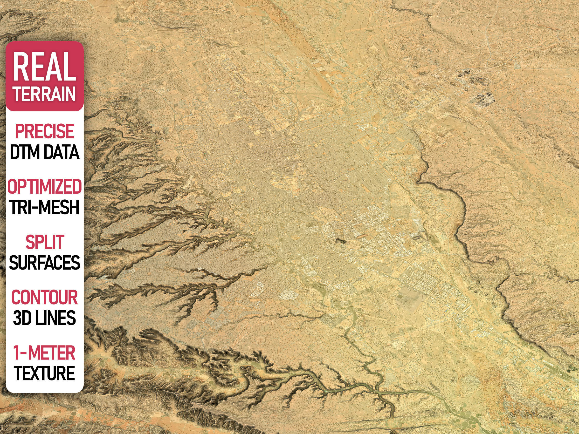 3D model Riyadh - Topography Terrain VR / AR / low-poly | CGTrader