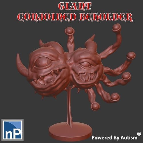Giant Conjoined Beholder free 3D model 3D printable | CGTrader