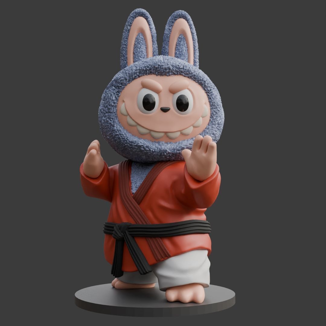Labubu Martial Artist Fan Art Statue 3D model 3D printable | CGTrader