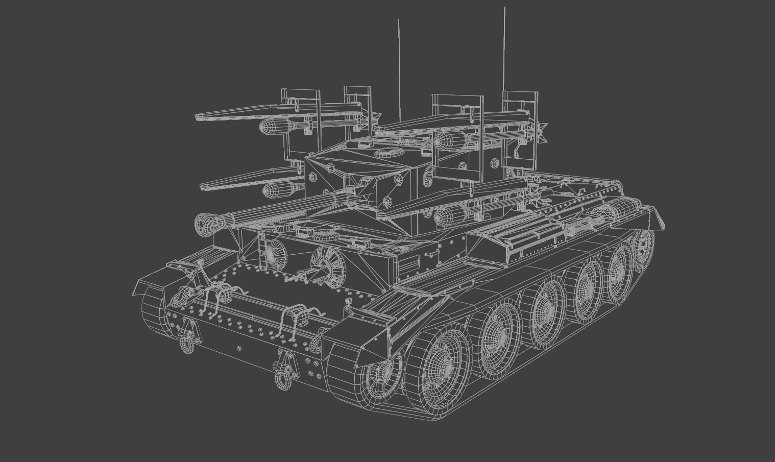 3D model Cromwell V RP-3 Cruiser tank VR / AR / low-poly | CGTrader