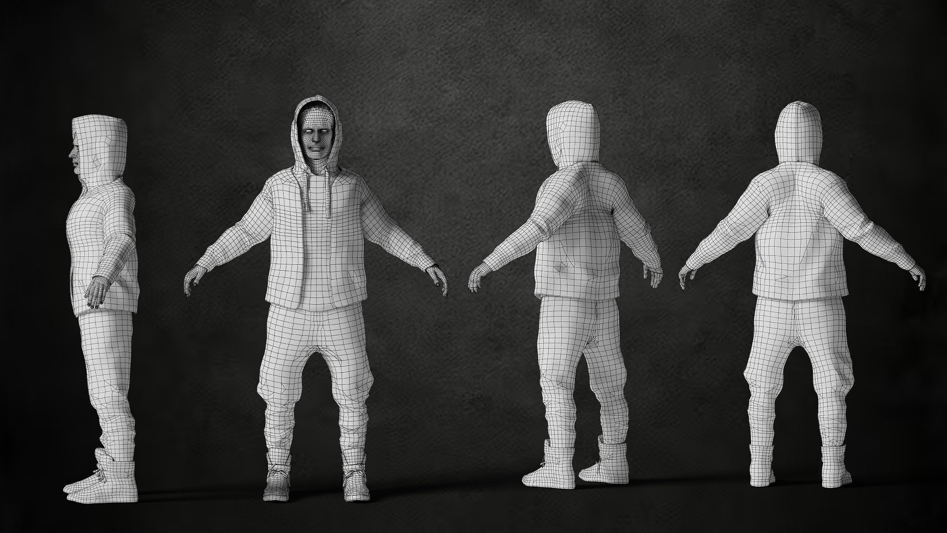 Realistic Male Character Rigged free VR / AR / low-poly 3D model rigged ...