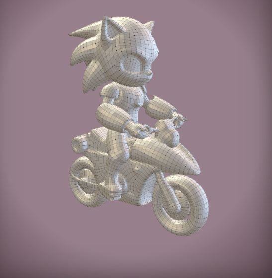 Sonic on Bike 3D model | CGTrader
