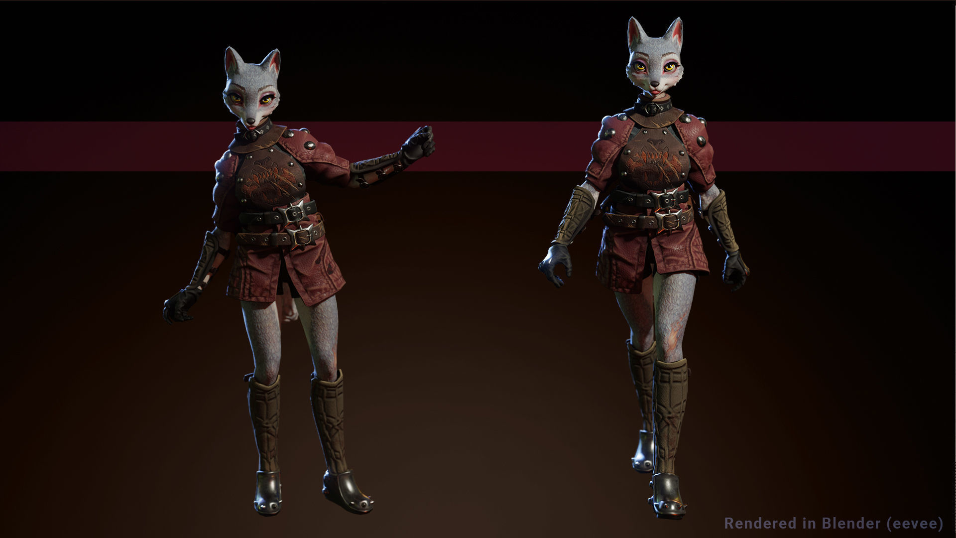 3D model Wolf girl VR / AR / low-poly | CGTrader