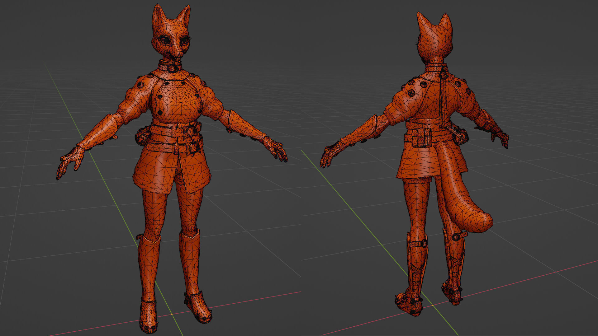 3D model Wolf girl VR / AR / low-poly | CGTrader