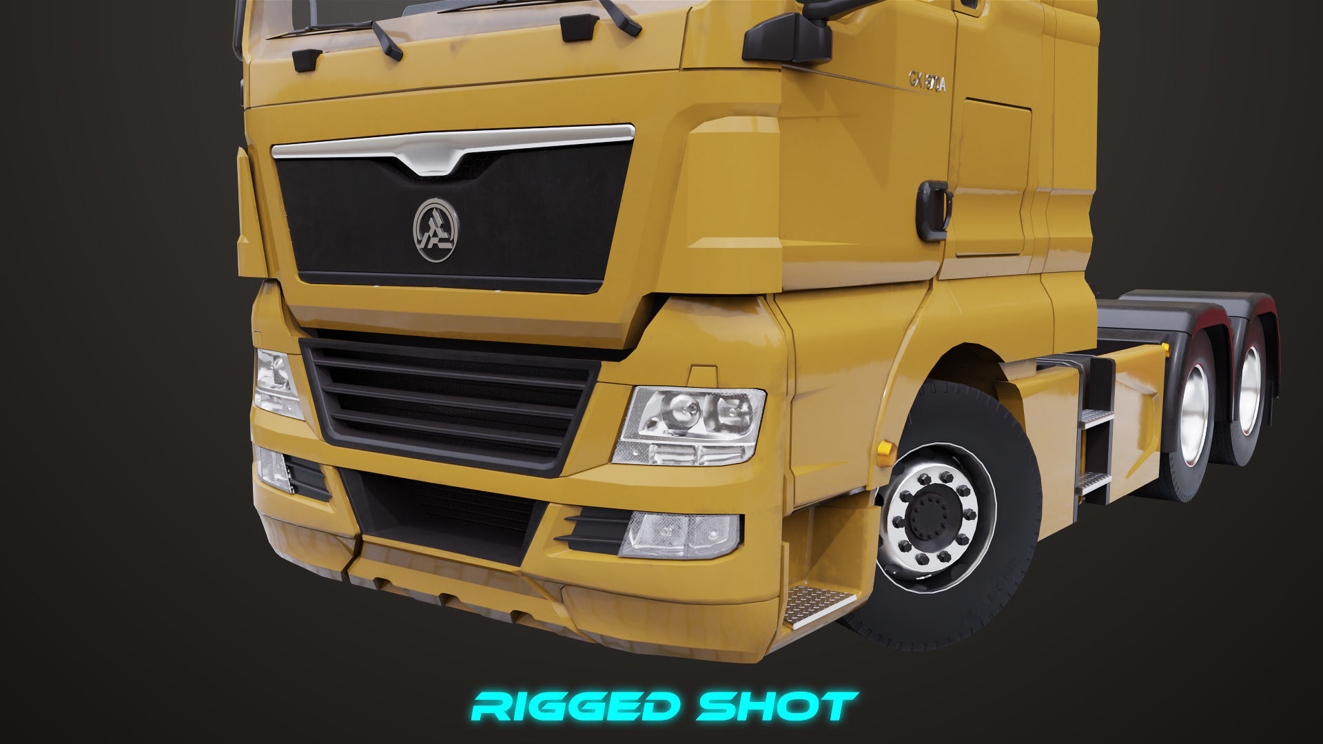 3D model Heavy Truck Chassis 04 Generic All PBR Unity UE Textures VR ...