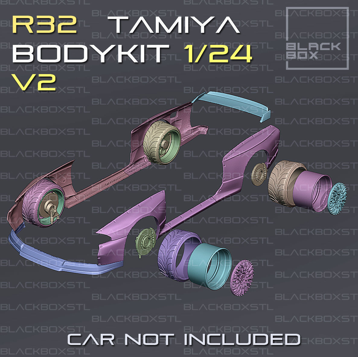 GTR R32 BODYKIT V2 For tamiya 1-24th scale 3D model 3D printable | CGTrader