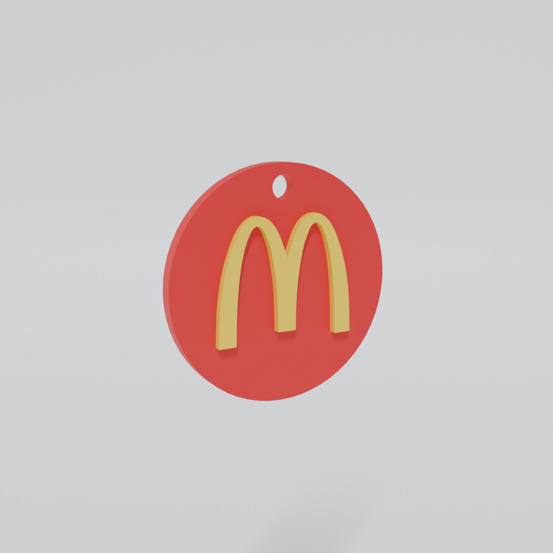 McDonalds Keychain 3D model 3D printable | CGTrader