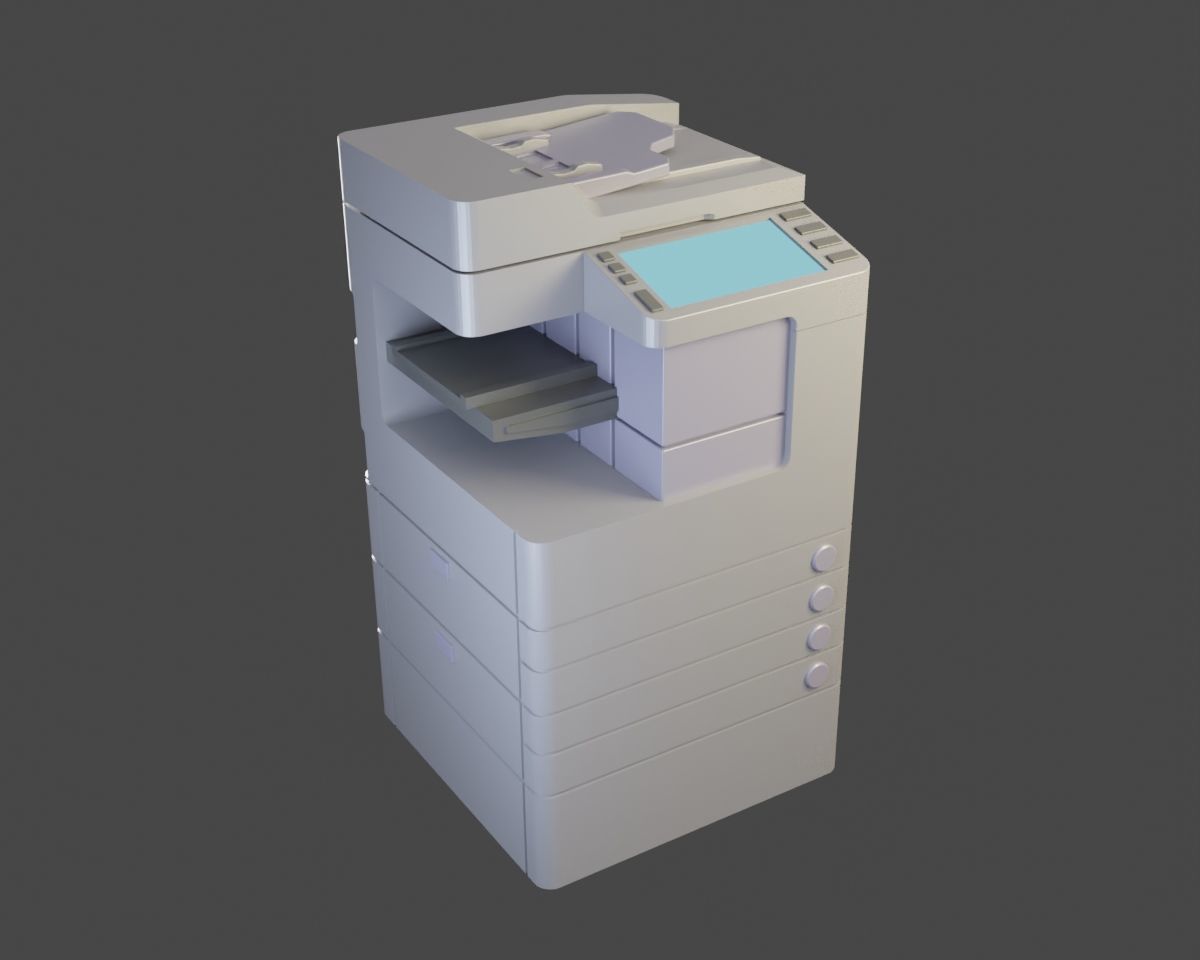 Photocopy Machine Miniature free 3D model 3D printable | CGTrader