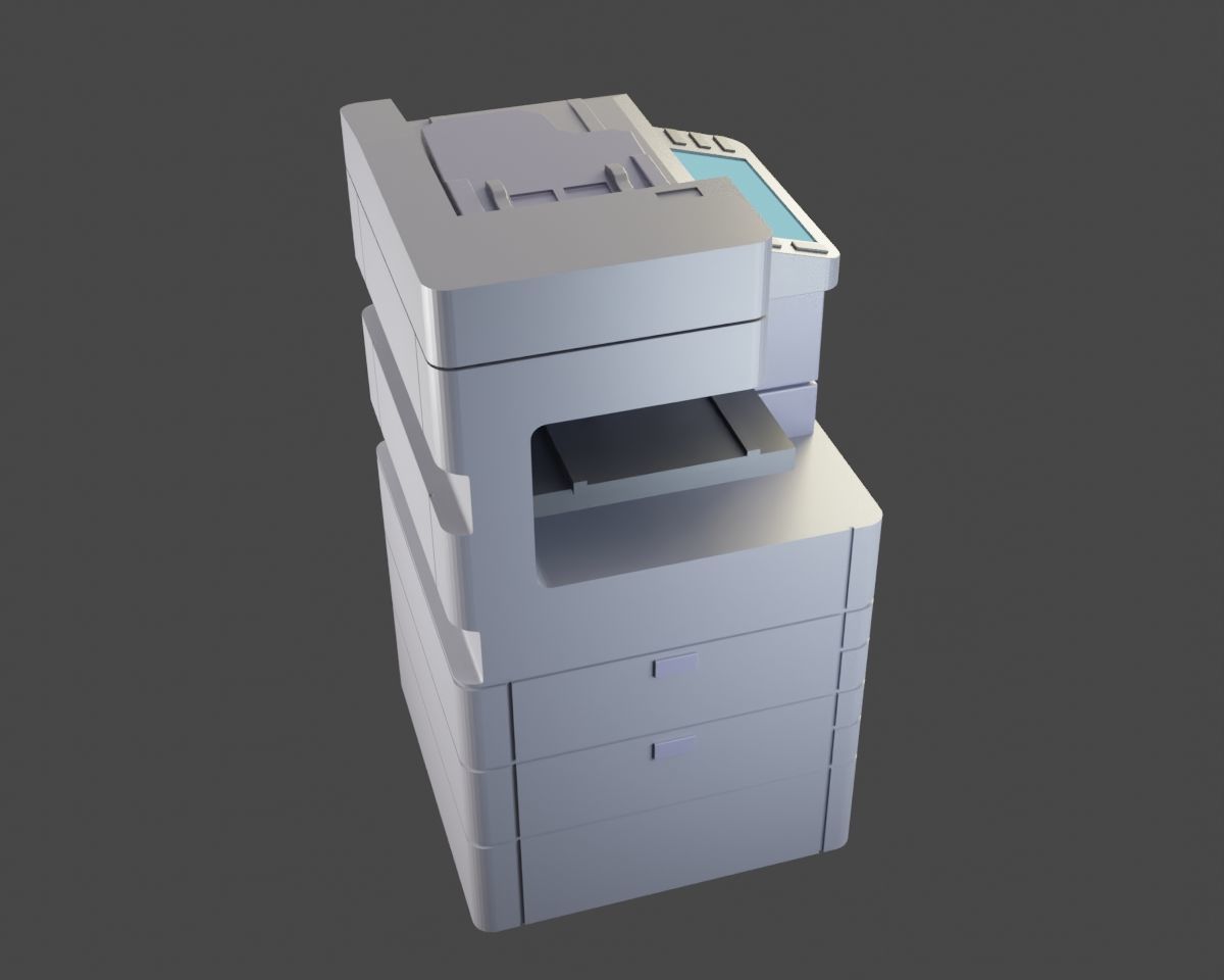 Photocopy Machine Miniature free 3D model 3D printable | CGTrader