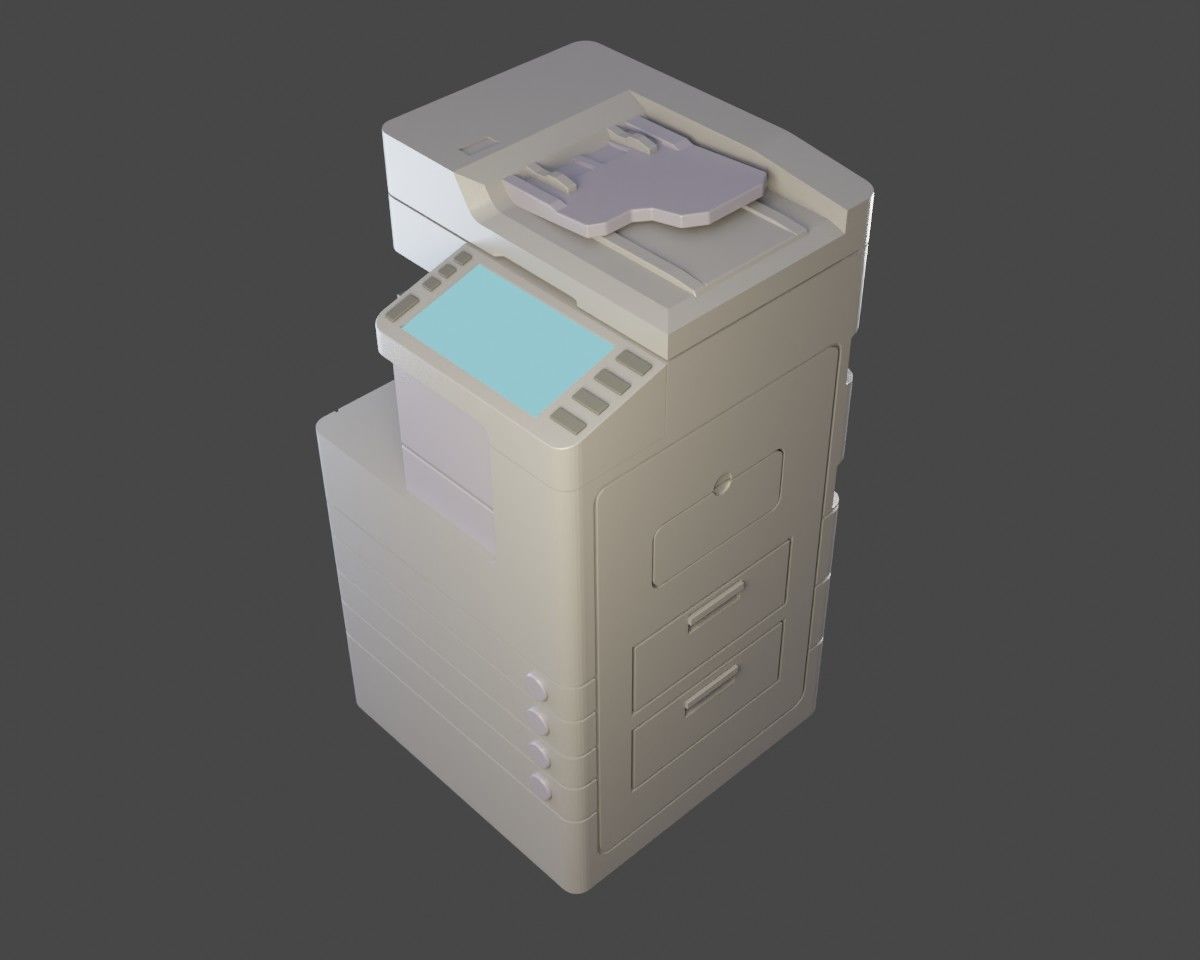 Photocopy Machine Miniature free 3D model 3D printable | CGTrader
