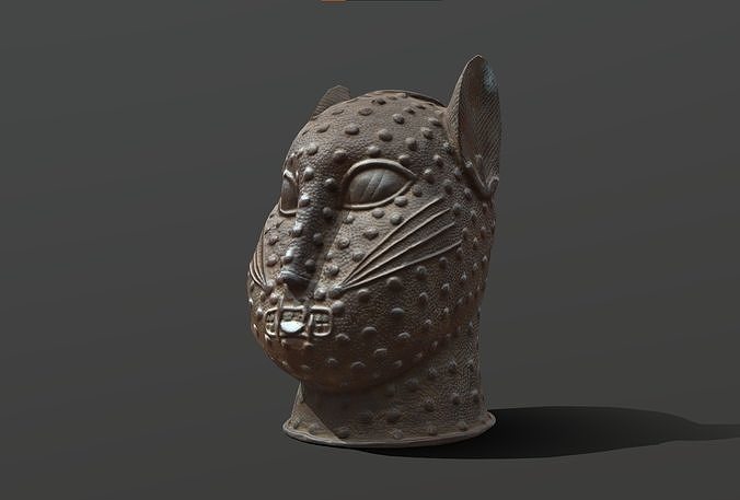 3D model Leopard Head Bronze VR / AR / low-poly | CGTrader