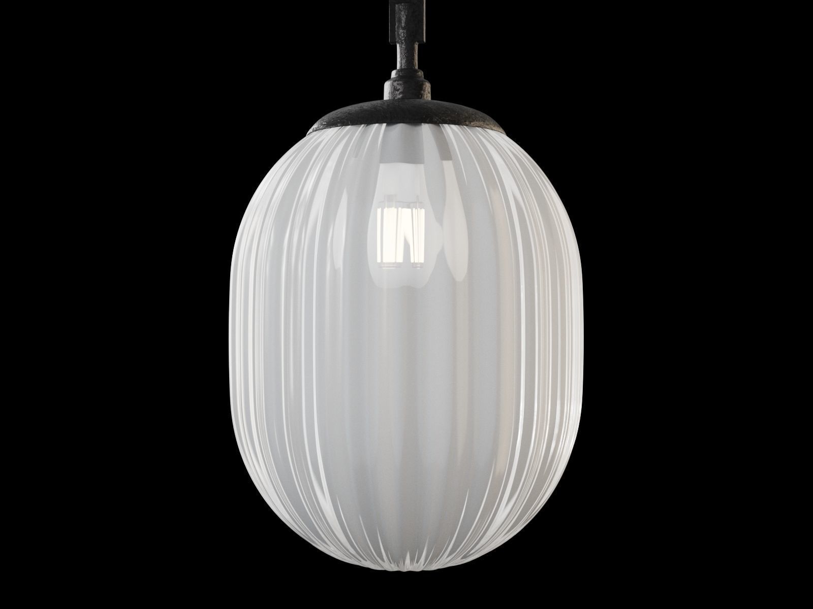 Seed Pendant in Rippled Opaline Glass by RW Guild 3D model | CGTrader