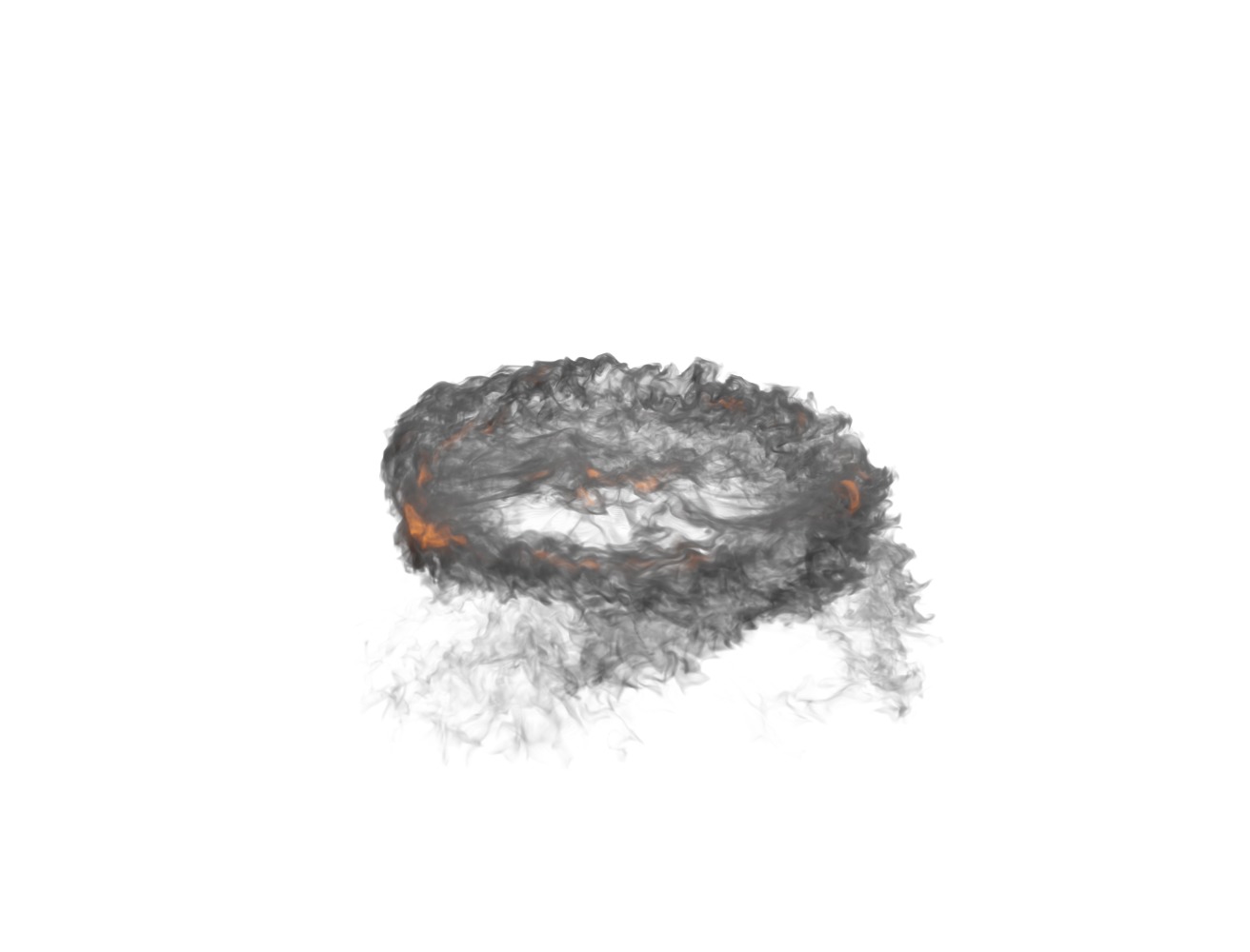 Fire Ring with Smoke Contraction VDB free 3D model animated | CGTrader