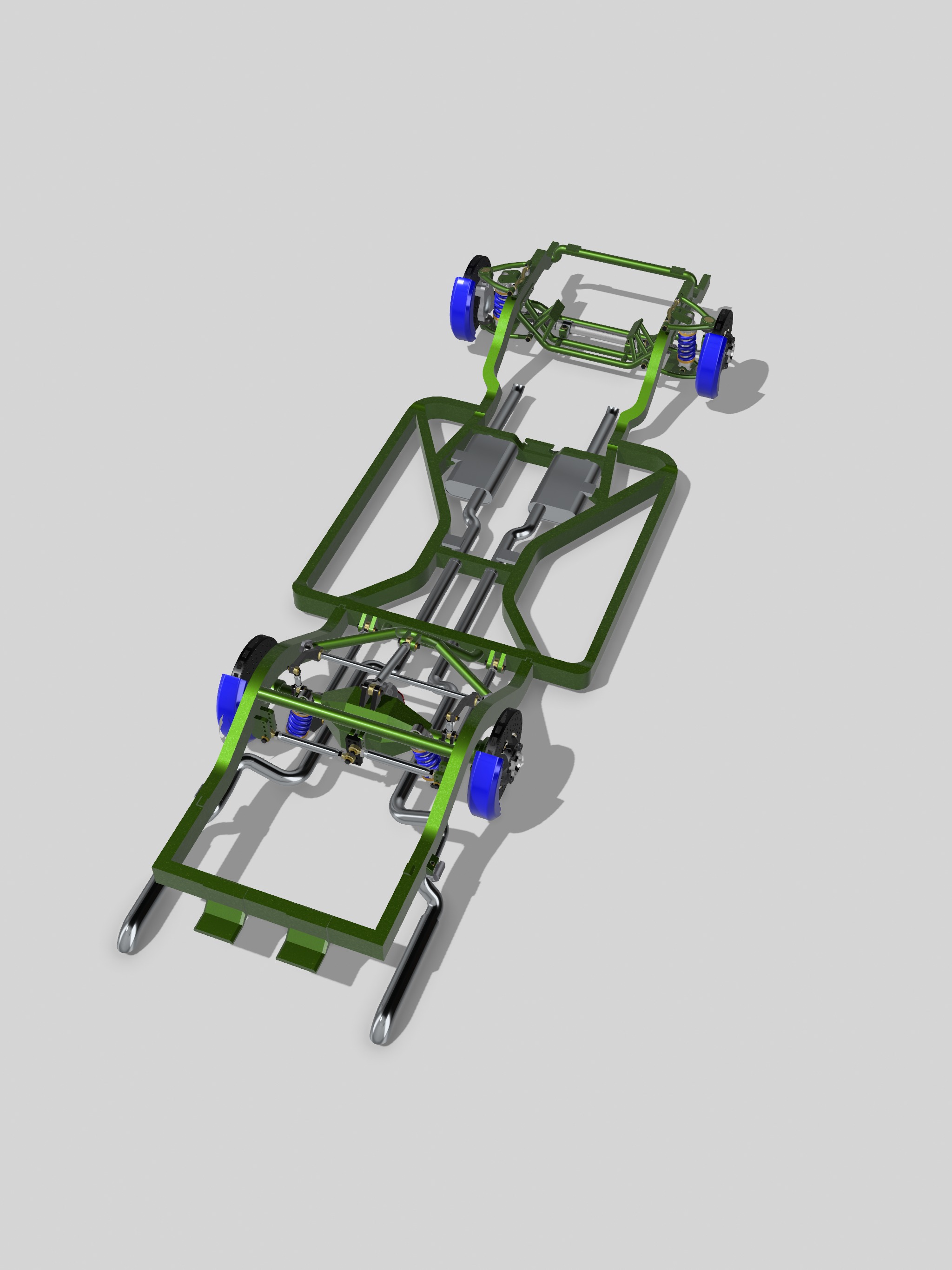 1955 Chevy Bel Air Pro Touring Chassis AMT 3D model 3D printable | CGTrader