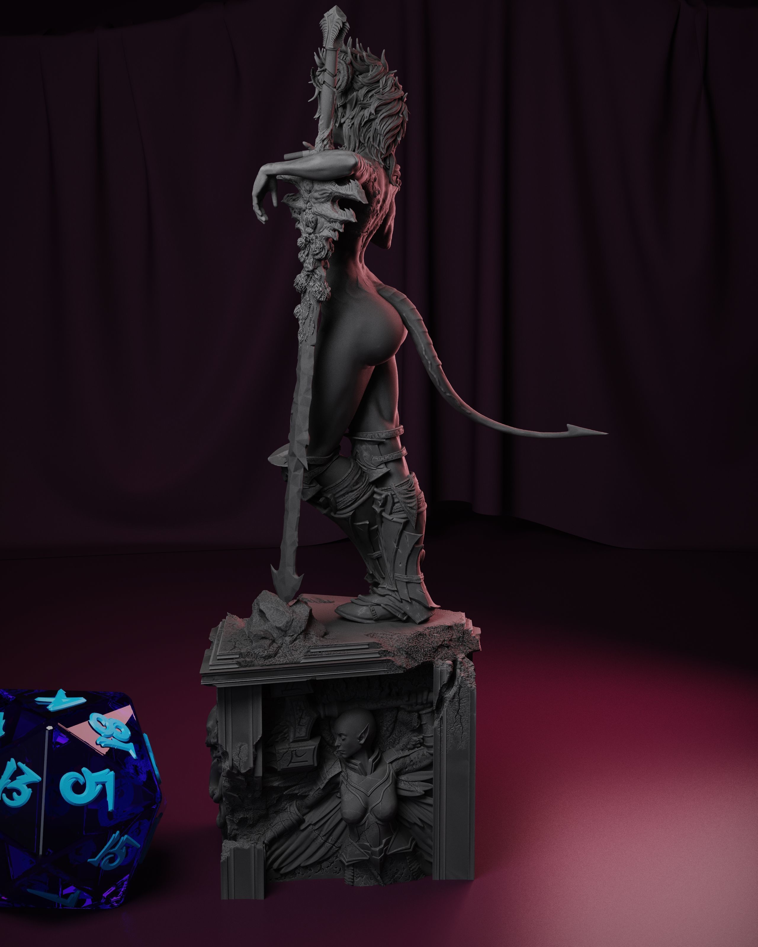 Karlach NSFW BG3 - 32mm and 75mm mini 3D model 3D printable | CGTrader