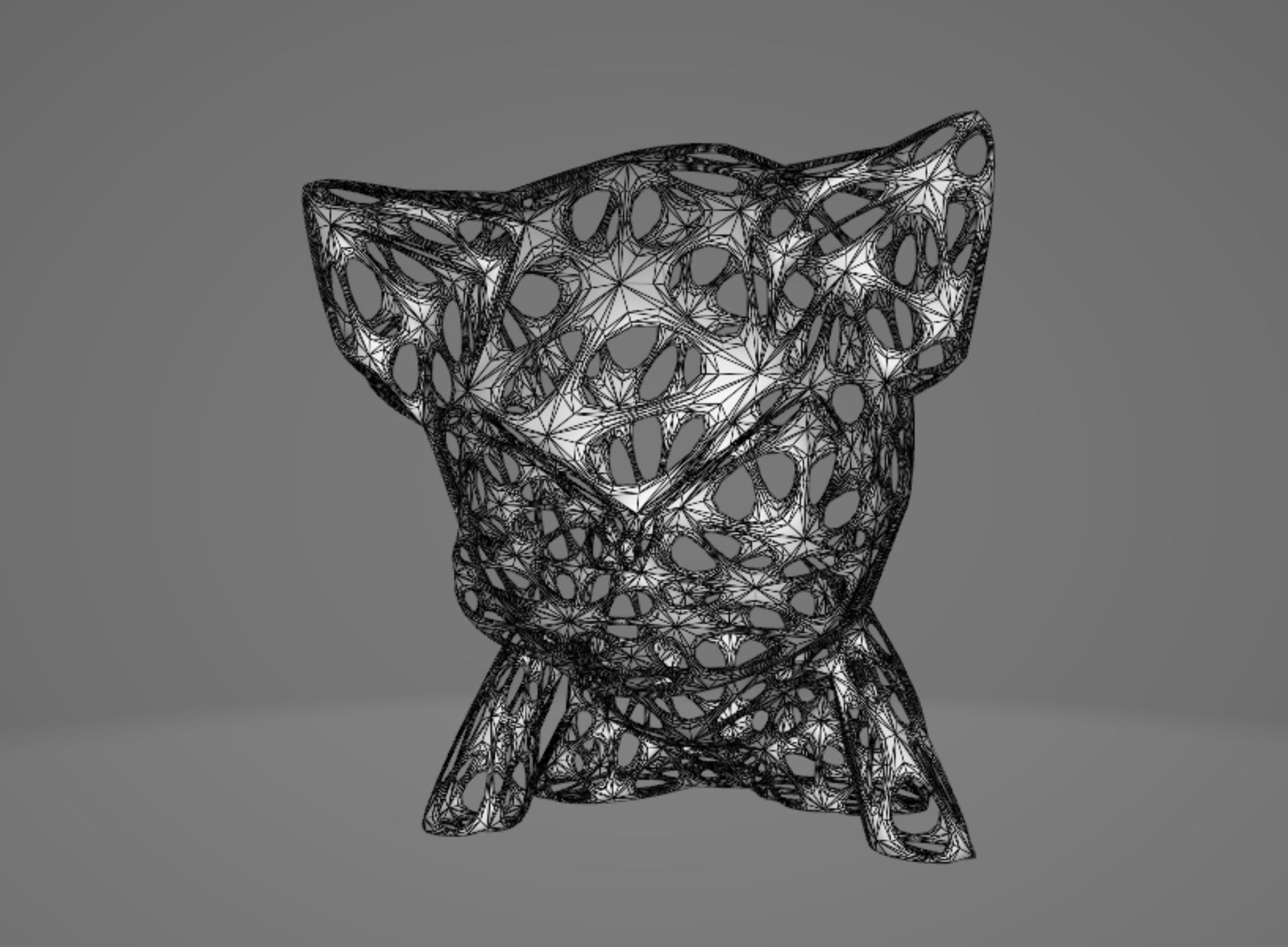 Parametric Forms Figures Sculpture Animal Cat 3D model 3D printable ...