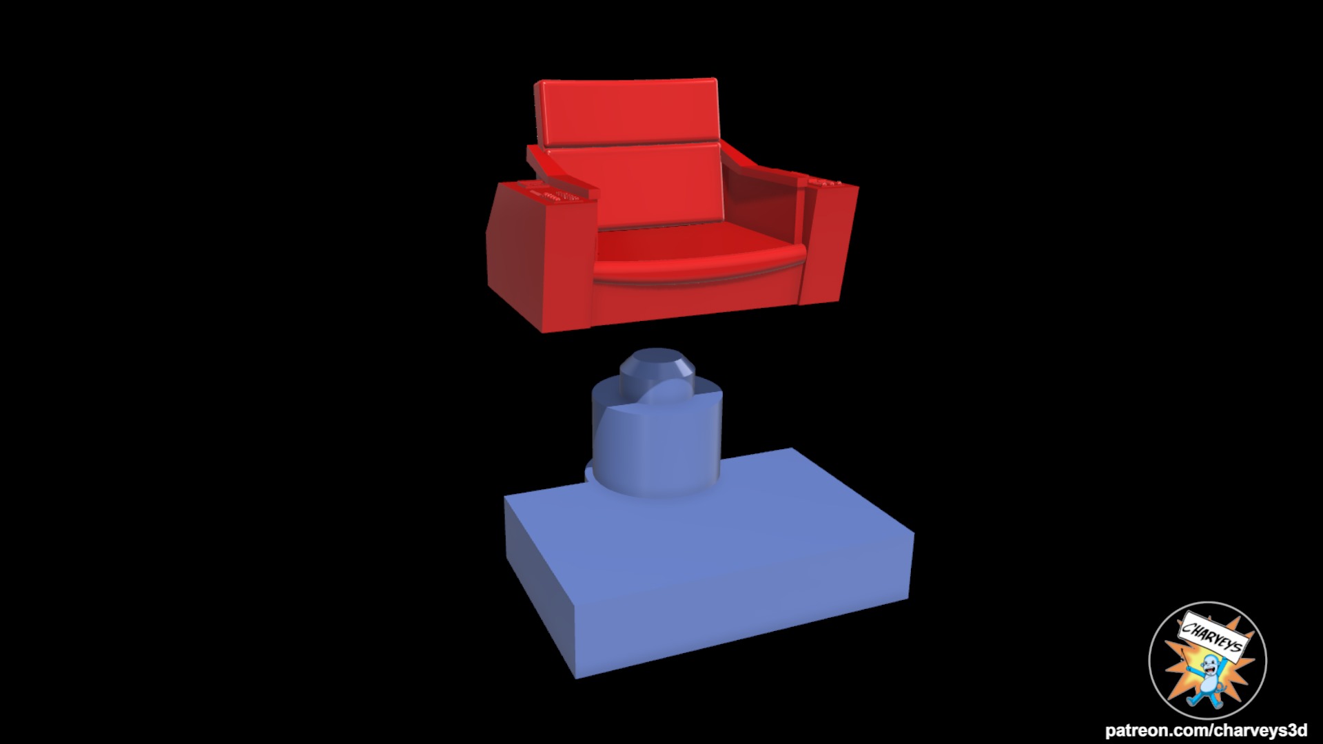 Star Trek TOS Captain Chair for action figures 3D model 3D printable ...