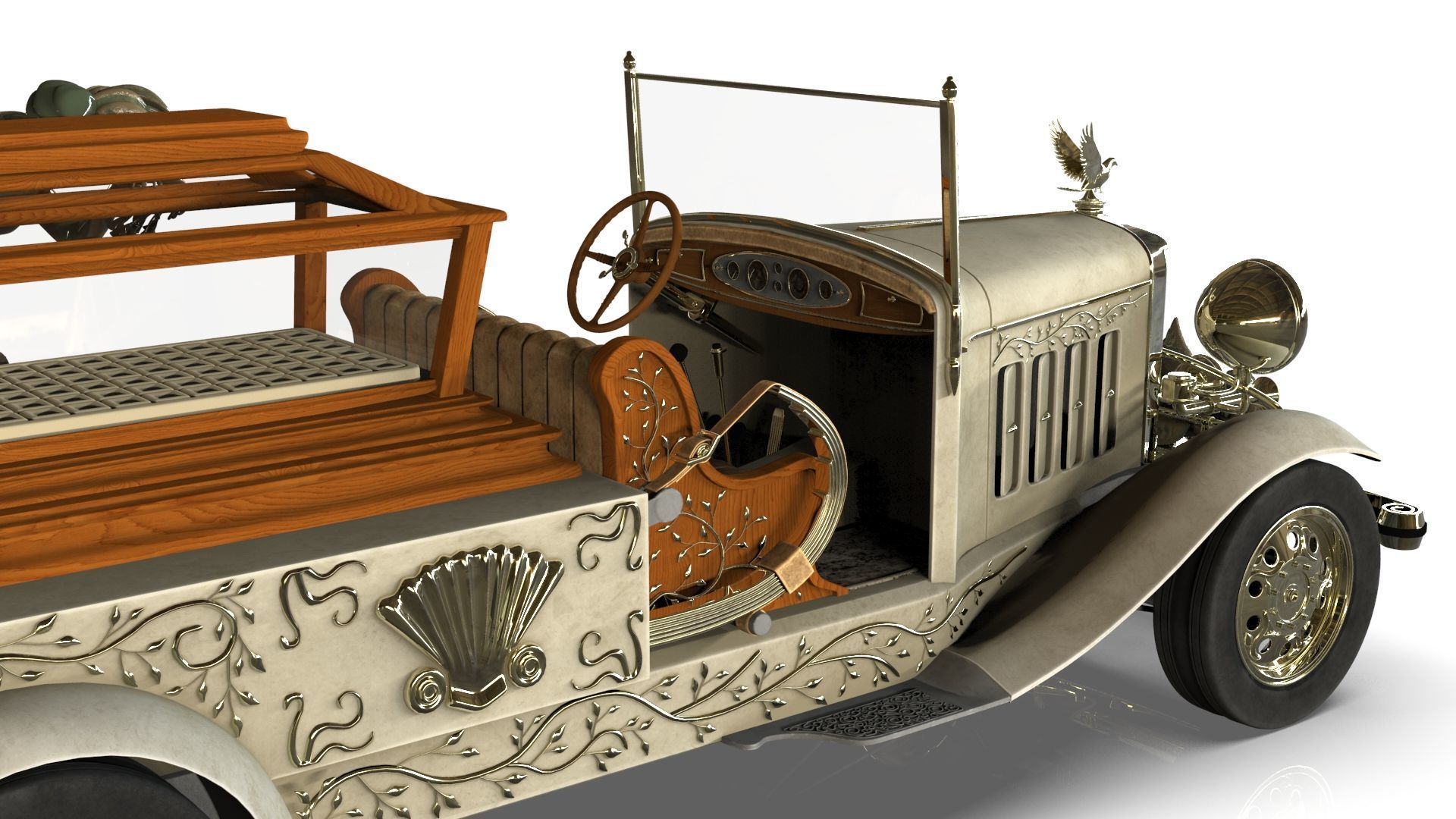 Classic Hearse from the 1930s 3D model | CGTrader