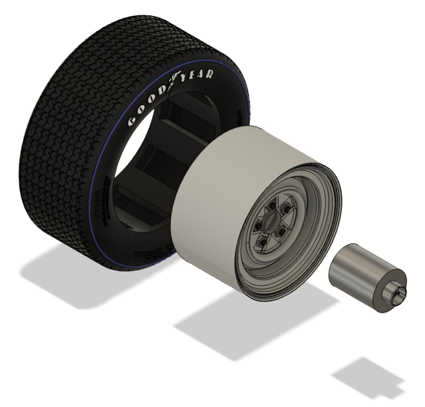 Nascar Wheels from 60s and 70s year plus Tires 3D model 3D printable ...