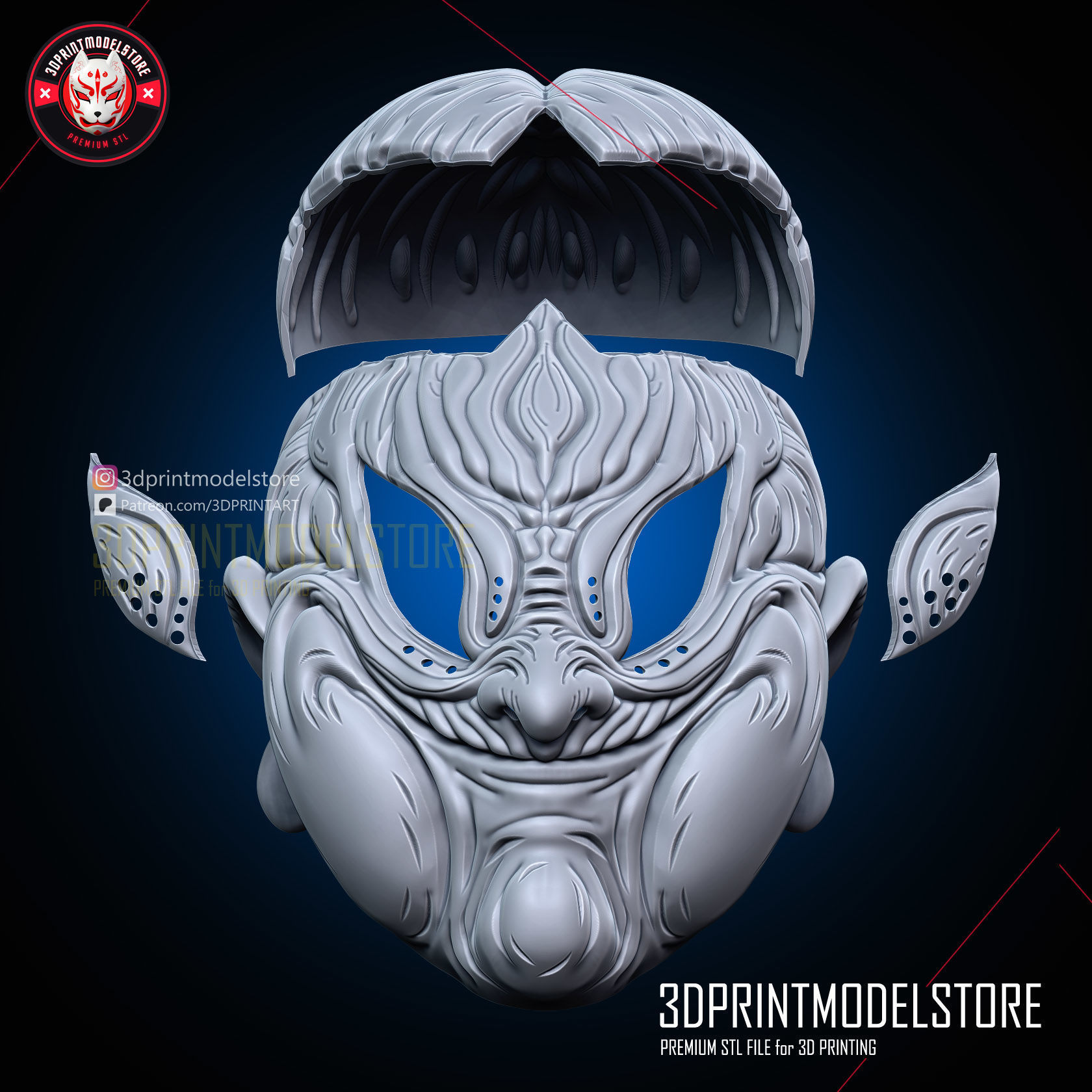 Dandadan Evil Eye Yokai Mask - Dan Da Dan Okarun Cosplay 3D model 3D ...