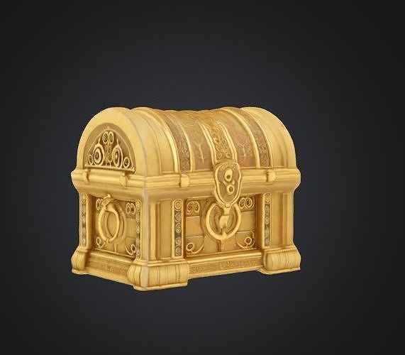 Golden Chest Free free VR / AR / low-poly 3D model | CGTrader