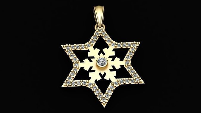 FANCY STAR DESIGN PENDANT 3D PRINTABLE MODEL 3D model 3D printable ...