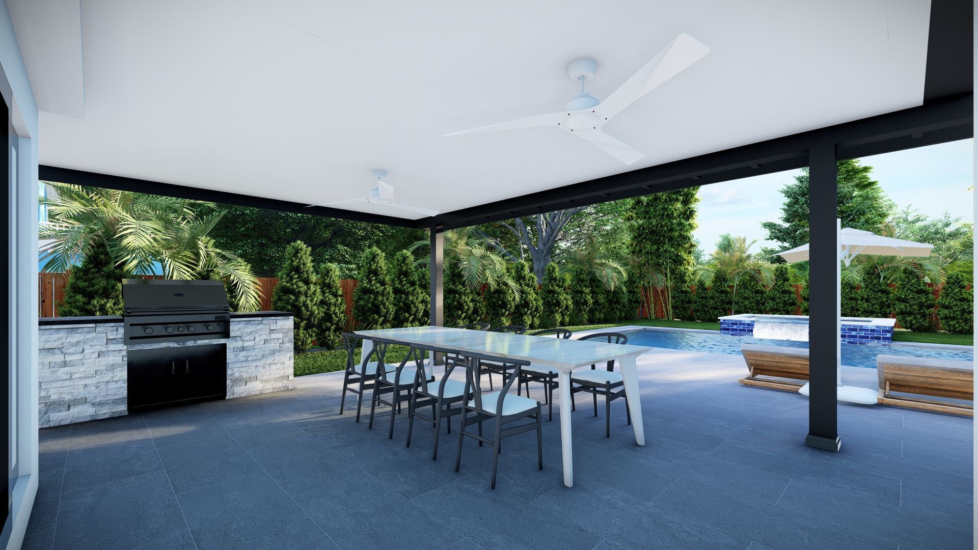 3D Exterior Scene 3D model design garden and landscape 3D free 3D model ...