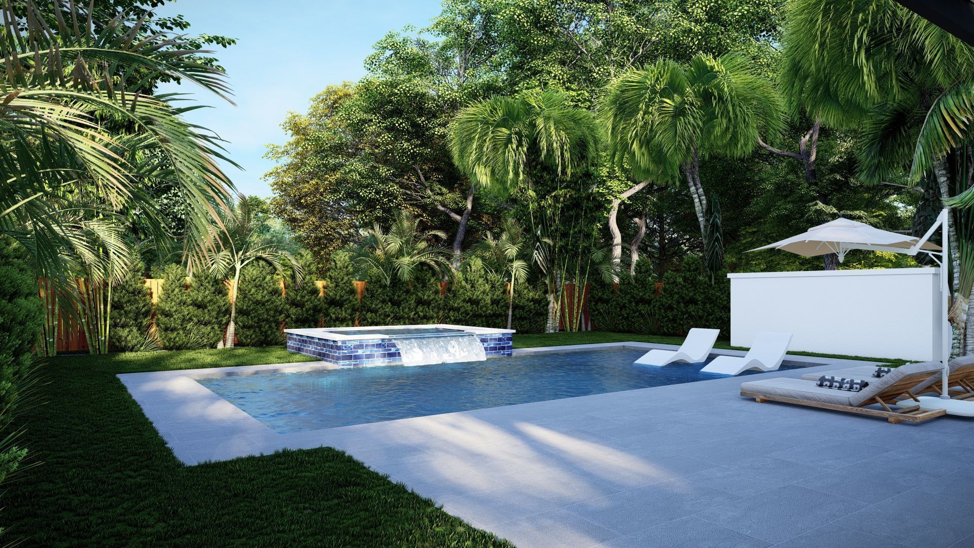 3D Exterior Scene 3D model design garden and landscape 3D free 3D model ...