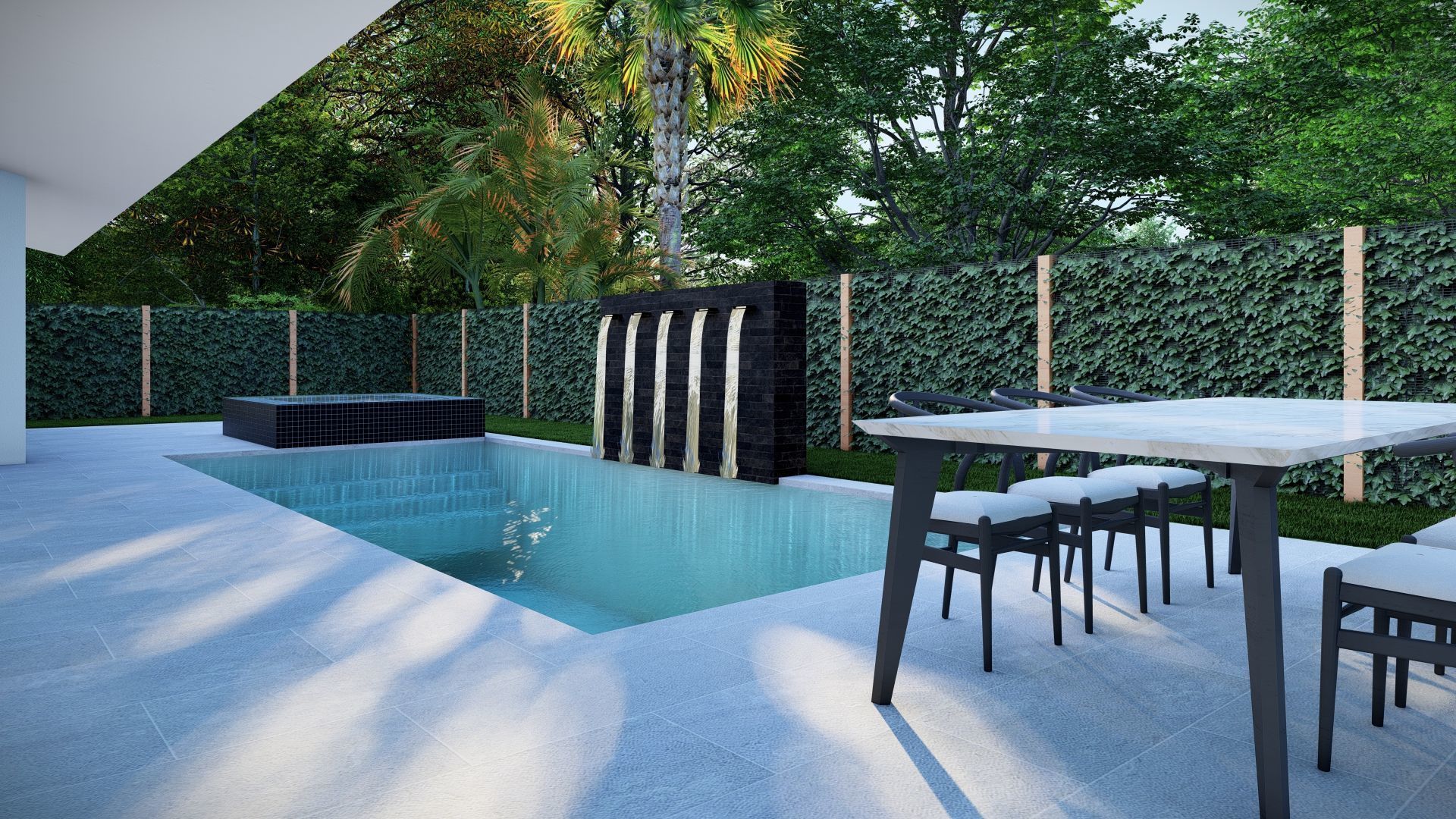 3D Exterior Scene 3D model design garden and landscape free 3D model ...