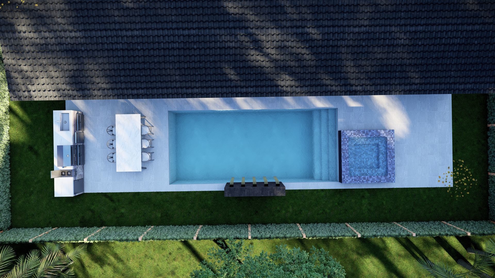 3D Exterior Scene 3D model design garden and landscape free 3D model ...