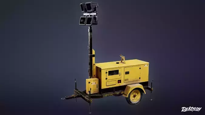 3D model Old Light Generator VR / AR / low-poly | CGTrader