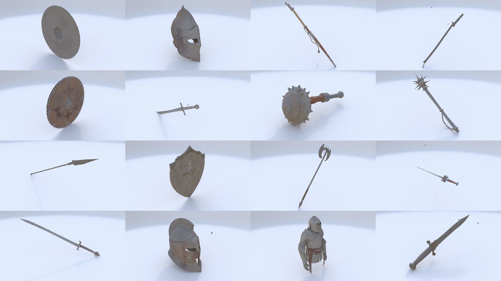 Medieval Weapon and Armor collection 40 items | CGTrader