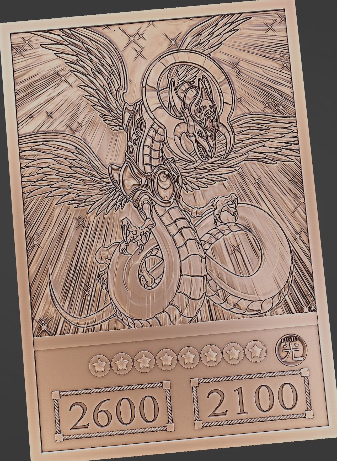 Light End Dragon - yu-gi-oh free 3D model 3D printable | CGTrader