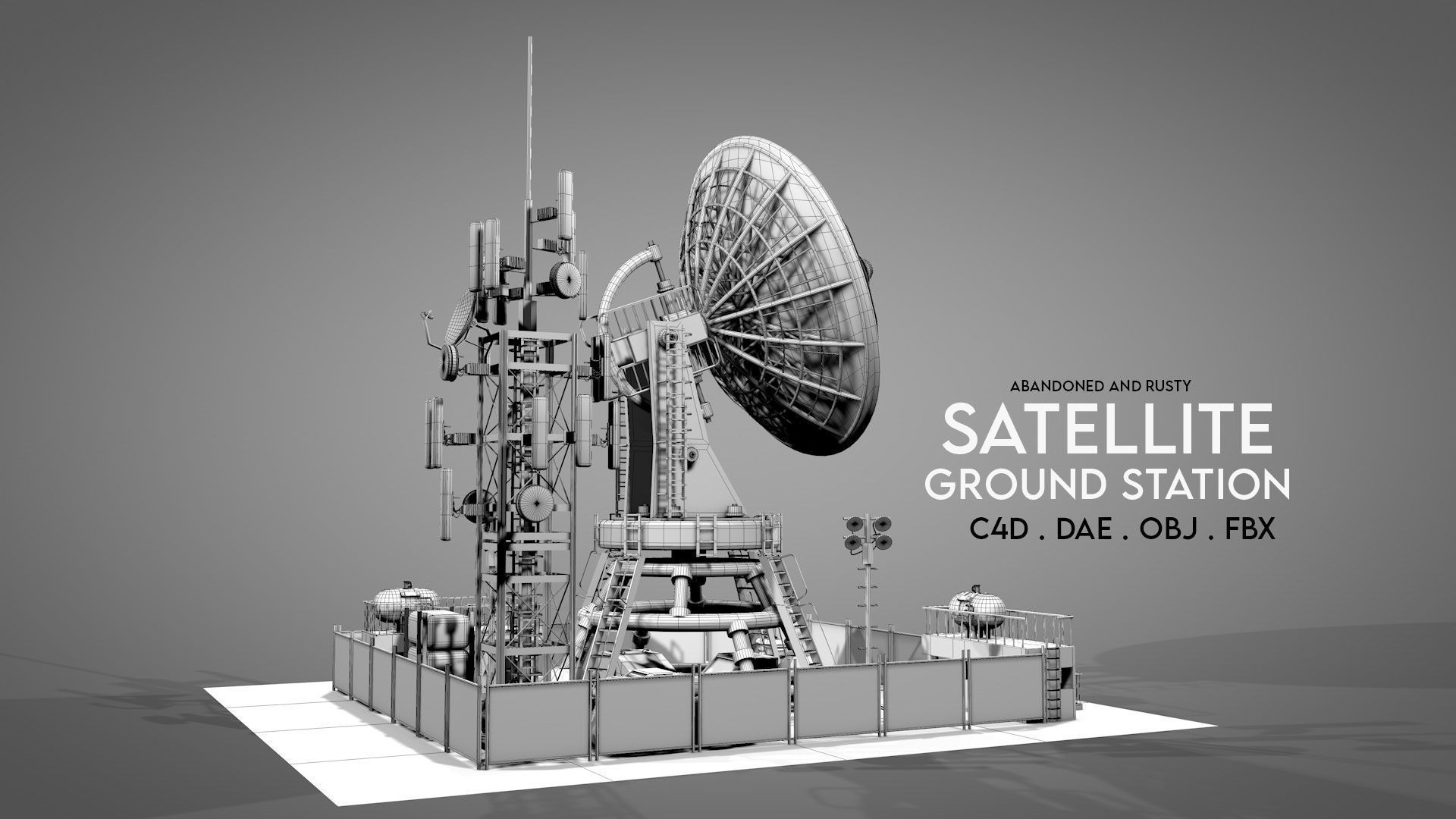 Satellite Ground Station 3D model | CGTrader