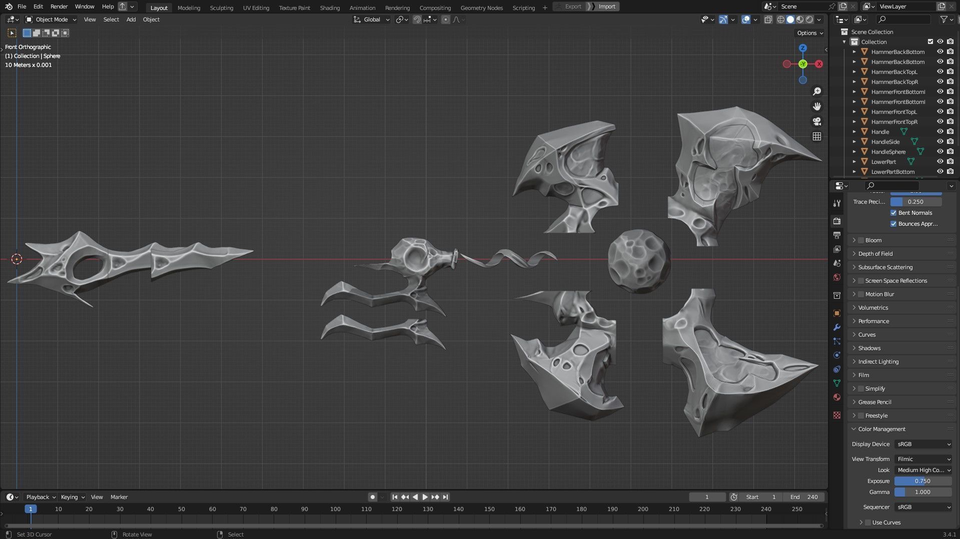 Arcane S2 Jayce Corrupted Hammer for Cosplay 3D model 3D printable | CGTrader