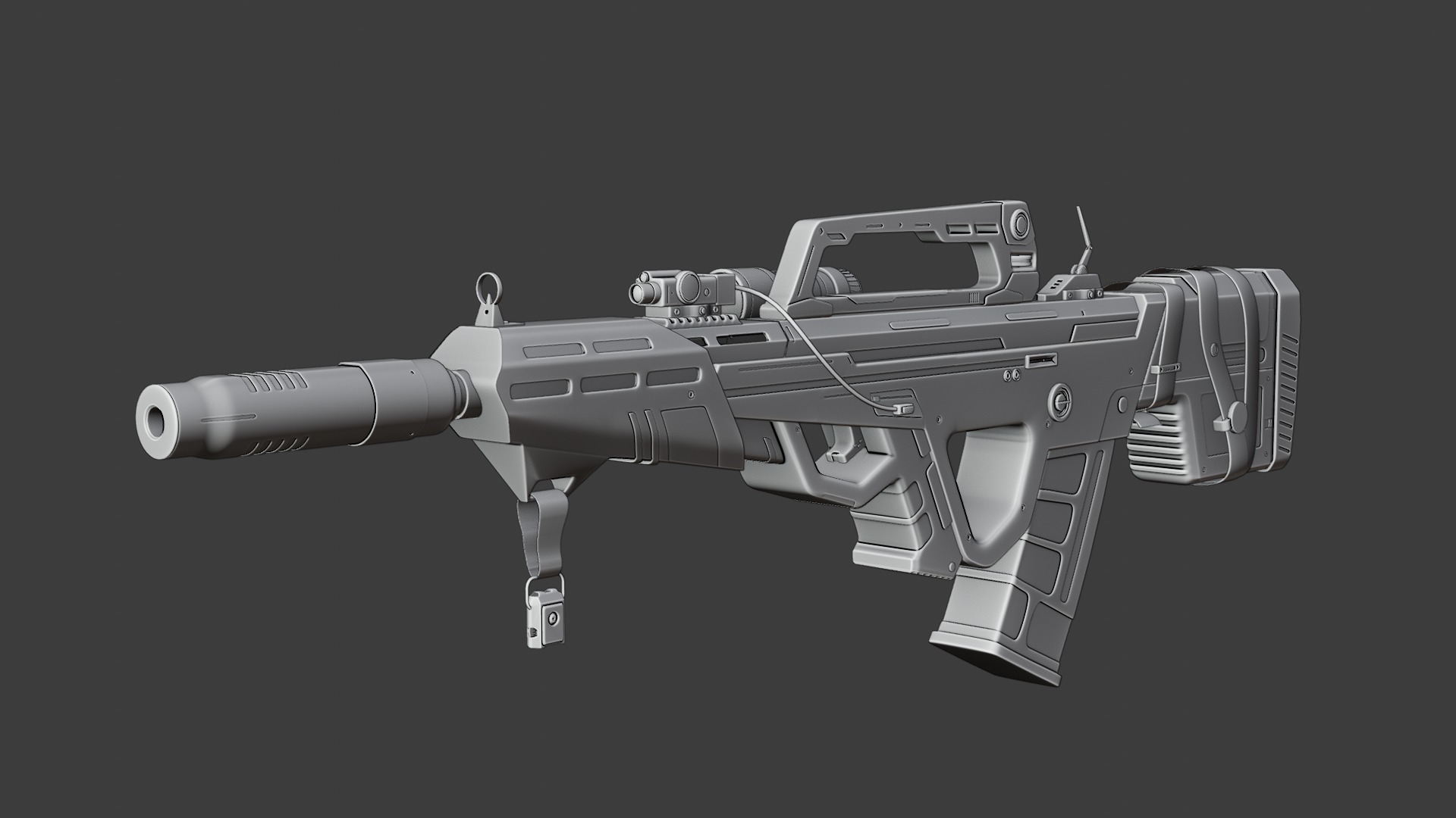 Futuristic Rifle 3d Model 3D model | CGTrader