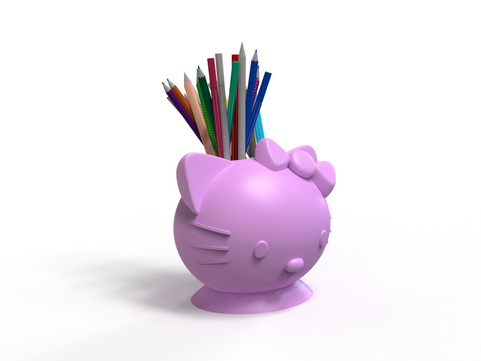 Hello Kitty Pen Pencil Holder 3D model 3D printable | CGTrader