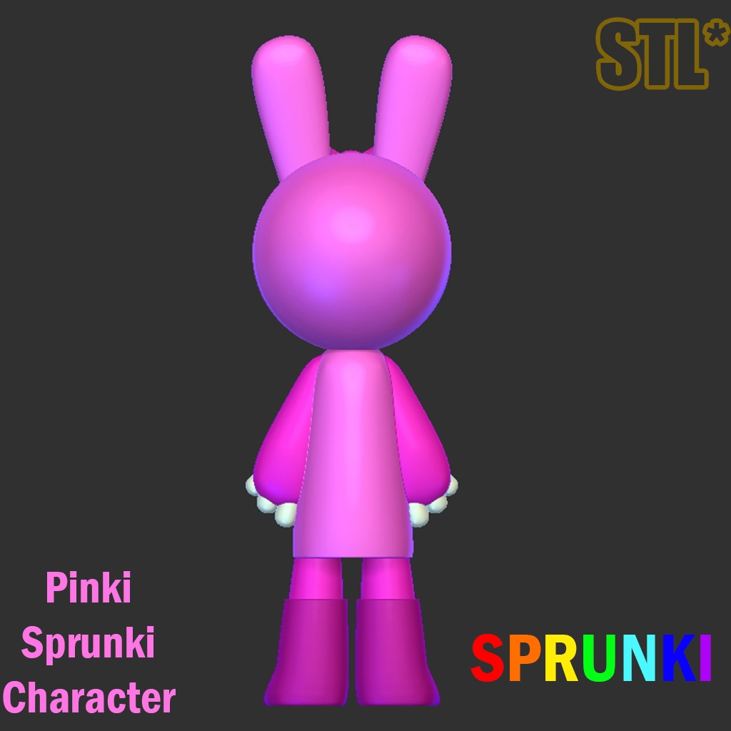 Pinki STL file Sprunki Incredibox STL 3D Character Fanart 3D model 3D ...