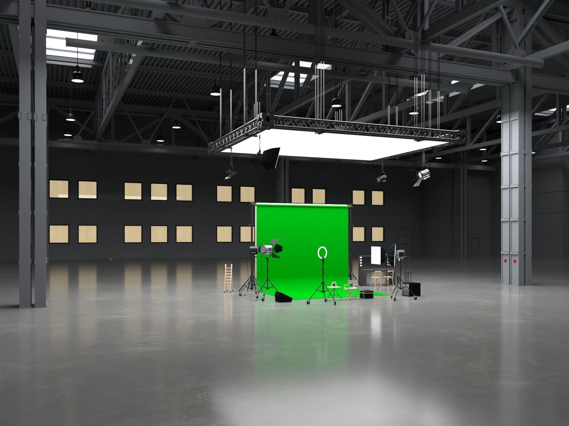 Warehouse Photo Studio 3D model | CGTrader