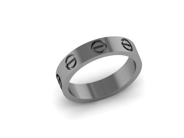 cartier love ring free 3D model 3D printable | CGTrader