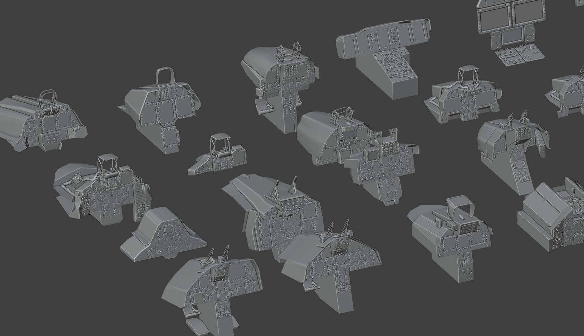 Cockpit Kitbash 3D model | CGTrader