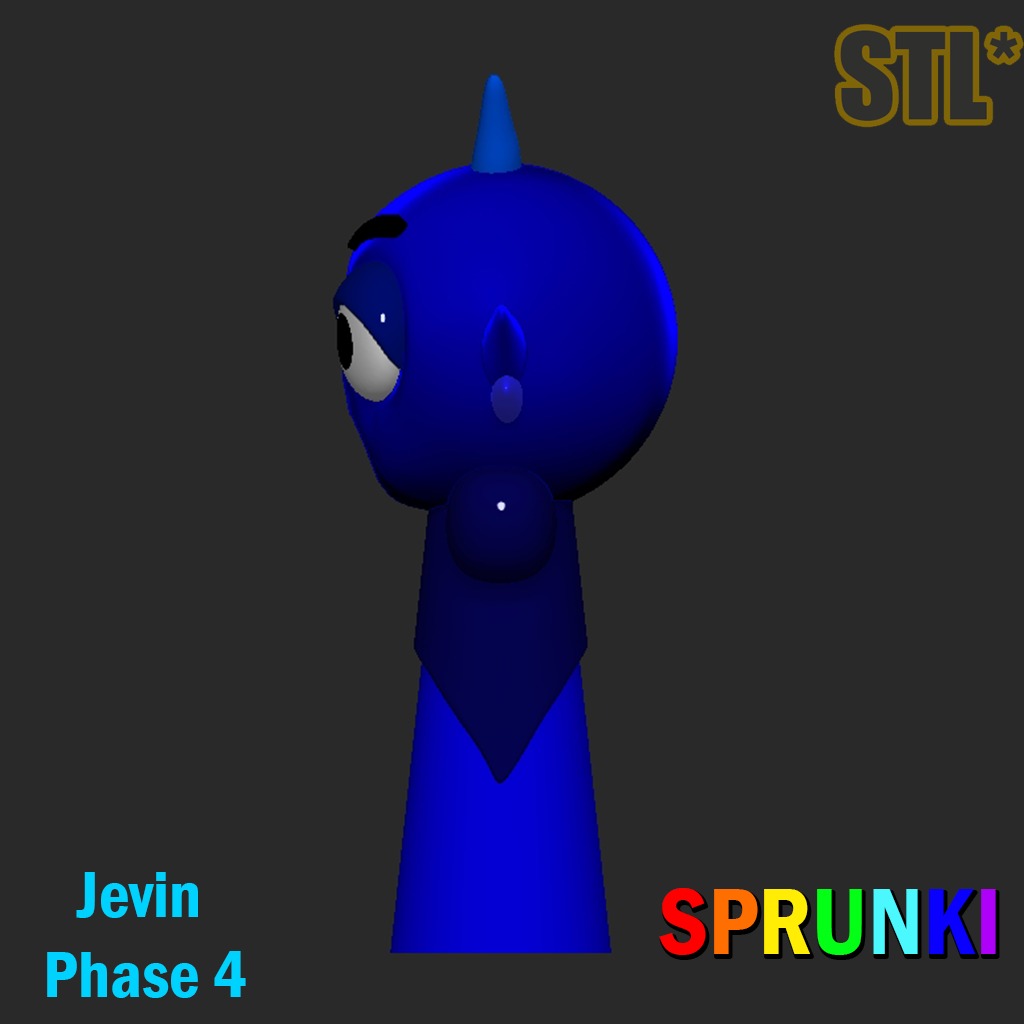 Sprunki Incredibox Jevin Phase 4 STL 3D Character Fanart 3D model 3D ...